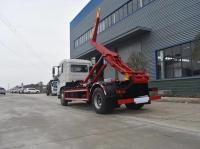 China Dongfeng 5 Ton Hydraulic Lifter Hook Lift Waste Roll on Roll off Dumpster Truck With Bin Garbage Truck for sale