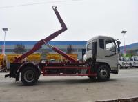 China Dongfeng 5 Ton Hydraulic Lifter Hook Lift Waste Roll on Roll off Dumpster Truck With Bin Garbage Truck for sale