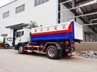 China Custom's Preferred Choice Pure Electric Dongfeng Bin Hauling Garbage Compactor Truck for Waste Management for sale