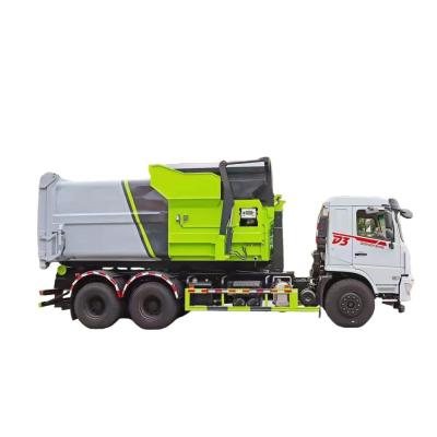 China Energy Type Pure Electric 18CBM Hydraulic Hook Lift Rear Loading Trash Bin Waste Collection Vehicle for Waste Management for sale