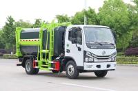 China Manual Transmission Type Dongfeng 4*2 Hook Arm Garbage Truck Dump Garbage Truck With Waste Bin for Waste Collection for sale