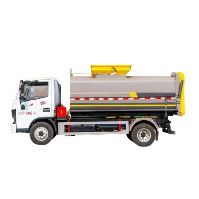 China Manual Transmission Round Tank Kitchen Barreled Garbage Collection Truck for Euro 4 Emission Standard and Waste Management for sale