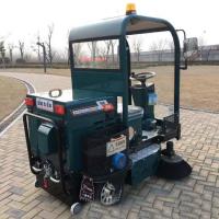 China Commercial Electric Ride On Road Cleaner Auto Dumping Vehicle Battery Powered Sweeper for sale