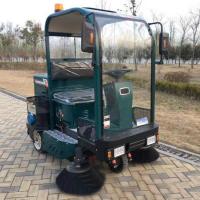 China Commercial Electric Ride On Road Cleaner Auto Dumping Vehicle Battery Powered Sweeper for sale