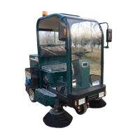 China Commercial Electric Ride On Road Cleaner Auto Dumping Vehicle Battery Powered Sweeper for sale
