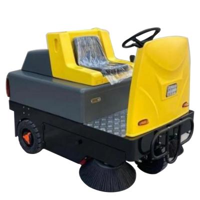 China Pure Electric Portable Ride On Floor Sweeper Cleaning Machine With Automated Dustbin for sale