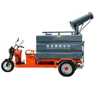 China Environmental Dust Removal Pressure Cleaning Car Pure Electric Energy Three Wheel Sprinkler Site for sale