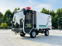 China Fully Enclosed Sanitation Cleaning Truck Four Wheel Drive Pure Electric Sprinkler Truck for sale