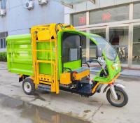 China Three Wheeled Electric Side Loading Garbage Truck With Long Lasting Battery for sale