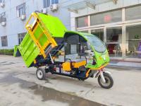 China Three Wheeled Electric Side Loading Garbage Truck With Long Lasting Battery for sale