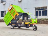 China Three Wheeled Electric Side Loading Garbage Truck With Long Lasting Battery for sale