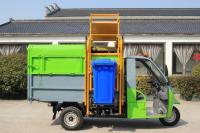 China Pure Electric Small Mini Side Loader Tricycle Garbage Truck for sale