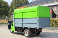 China Pure Electric Small Mini Side Loader Tricycle Garbage Truck for sale