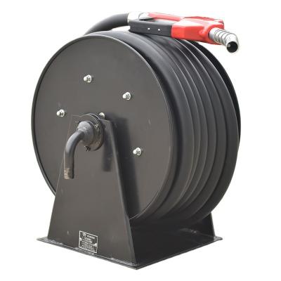 China 2 Inch 25 Meters Oil Hose Reel Manual and Power Rewind Electric Automatic Retractable Fuel Hose Reel Tanker Truck Sturdy for sale