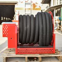China Certificate / Made in Hubei Mobile Mini Small 24v Motor Driven Fuel Reel Electric Hose Reel for sale