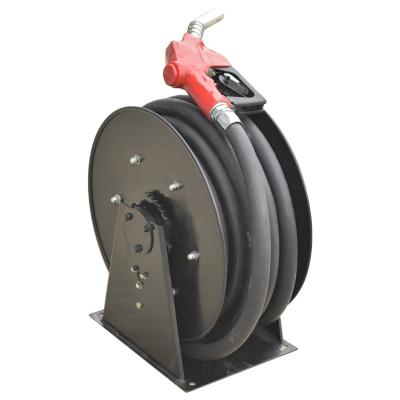 China Fuel Dispenser Hose Reel for Tanker Truck Flow Rate 60L/min Working Voltage 220V 1 Inch Size 15m Length for sale