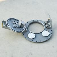 China 16 Inch Aluminum Alloy Tanker Manhole Cover For Fuel Tank Truck Optional Breathing Valve Flow Rate for sale