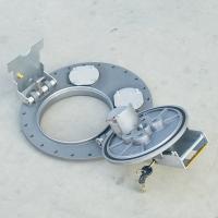 China 16 Inch Aluminum Alloy Tanker Manhole Cover For Fuel Tank Truck Optional Breathing Valve Flow Rate for sale