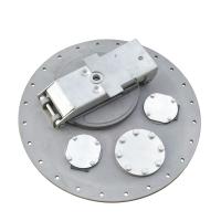 China European Standard 20' Round Manhole Cover for Fuel Tanker Truck Manway Manhole Cap With Double Inner Breath Valve Medium Light for sale