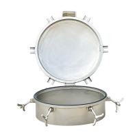 China Durable Quick Opening Truck SS 304 316L Round Manhole Cover for Cement Tank for sale