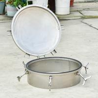 China Durable Quick Opening Truck SS 304 316L Round Manhole Cover for Cement Tank for sale