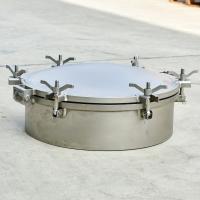 China Durable Quick Opening Truck SS 304 316L Round Manhole Cover for Cement Tank for sale