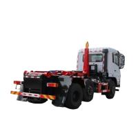 China 0320 Dimensions 10 Wheels Garbage Collection Truck 18ton 2ton Trash Bin Cleaning Truck Swing Arm Garbage Truck With 25ton Crane for sale