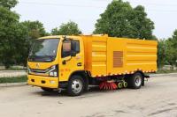 China Dongfeng 4*2 Vacuum Road Sweeper Truck 8m3 Street Sweeping Truck with 4 Brushes for sale