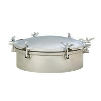 China Check Material DN500 Stainless Steel Quick-open Manhole Cover for Tank Truck Fluoro Rubber Seal Material for sale