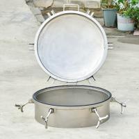 China Check Material DN500 Stainless Steel Quick-open Manhole Cover for Tank Truck Fluoro Rubber Seal Material for sale