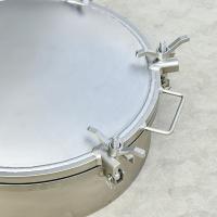 China Check Material DN500 Stainless Steel Quick-open Manhole Cover for Tank Truck Fluoro Rubber Seal Material for sale