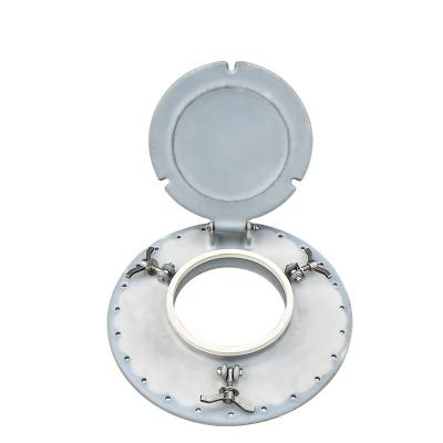 China Chemical Vehicle Special DN 500mm Plastic Lined Manhole Cover for Material Inspection for sale