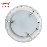 China Chemical Vehicle Special DN 500mm Plastic Lined Manhole Cover for Material Inspection for sale