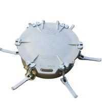 China Aluminum Alloy Quick-opening Manhole Cover With Six-claws for Bulk Powder Cement Tank Sturdy Design Tempreture -20°- 70° for sale