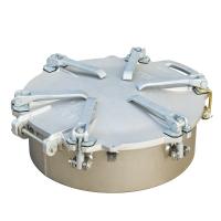 China Aluminum Alloy Quick-opening Manhole Cover With Six-claws for Bulk Powder Cement Tank Sturdy Design Tempreture -20°- 70° for sale