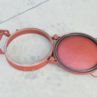 China 0.3MPA Pressure Carbon Steel Quick Opening Manhole Cover for Powder Tanker Truck Optional Red Color for sale
