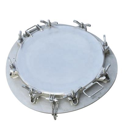China Durable Stainless Steel 304/316L Fuel Oil Tanker Manhole Cover for Industrial Applications for sale