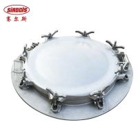 China Durable Stainless Steel 304/316L Fuel Oil Tanker Manhole Cover for Industrial Applications for sale