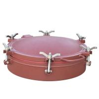China 500mm Size Tank Truck Parts Carbon Steel Quick Opening Manhole Cover for 90% Concentrated Sulfuric Acid Applicable Media for sale