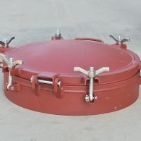 China 500mm Size Tank Truck Parts Carbon Steel Quick Opening Manhole Cover for 90% Concentrated Sulfuric Acid Applicable Media for sale