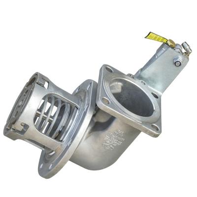 China Corrosion Resistant Stainless Steel 304 4 Inch Center High Universal Emergency Bottom Valve for sale