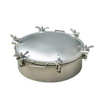 China 304 Stainless Steel Quick Opening Manhole Cover with DN500 Nominal Diameter -40- 180 Design Temperature for sale