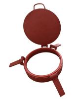China Modified Rubber/Nitrile Rubber Seal Material Carbon Steel Three-claw Manhole Cover for Powder Material Transport Tank for sale