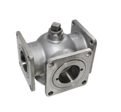 China Tank Truck Accessories Ball Valve with Stainless Steel Four-position Three-way and Ambient Temperature Control for sale