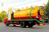 China Special Vehicle 15000L High Pressure Flusher Cleaning Vacuum Suction Truck with Diesel Fuel Type 190HP for sale