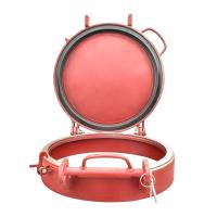 China Carbon Steel One-button Quick Opening Manhole Cover with Design Temperature -20- 140 and Modified Rubber Seal Material for sale