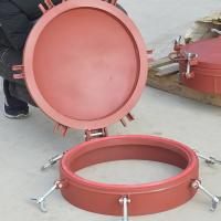 China Corrosion Resistant DN500 Carbon Steel Quick Opening Manhole Cover For 90% Concentrated Sulfuric Acid for sale