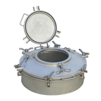 China DN500 Stainless Steel Quick Opening Manhole Cover with -40- 140 Design Temperature and Design for sale