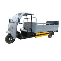 China Pure Electric Sanitation Tricycle 800kg Payload Six Barrel Tailboard Tricycle for sale