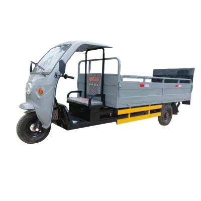 China Pure Electric Sanitation Tricycle 800kg Payload Six Barrel Tailboard Tricycle for sale
